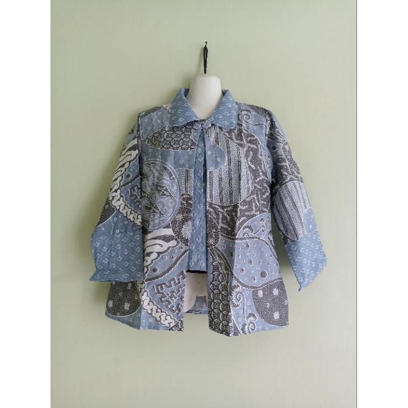 Jual Blus lengan panjang model bolero/baju kerja Kancing depan | Shopee ...