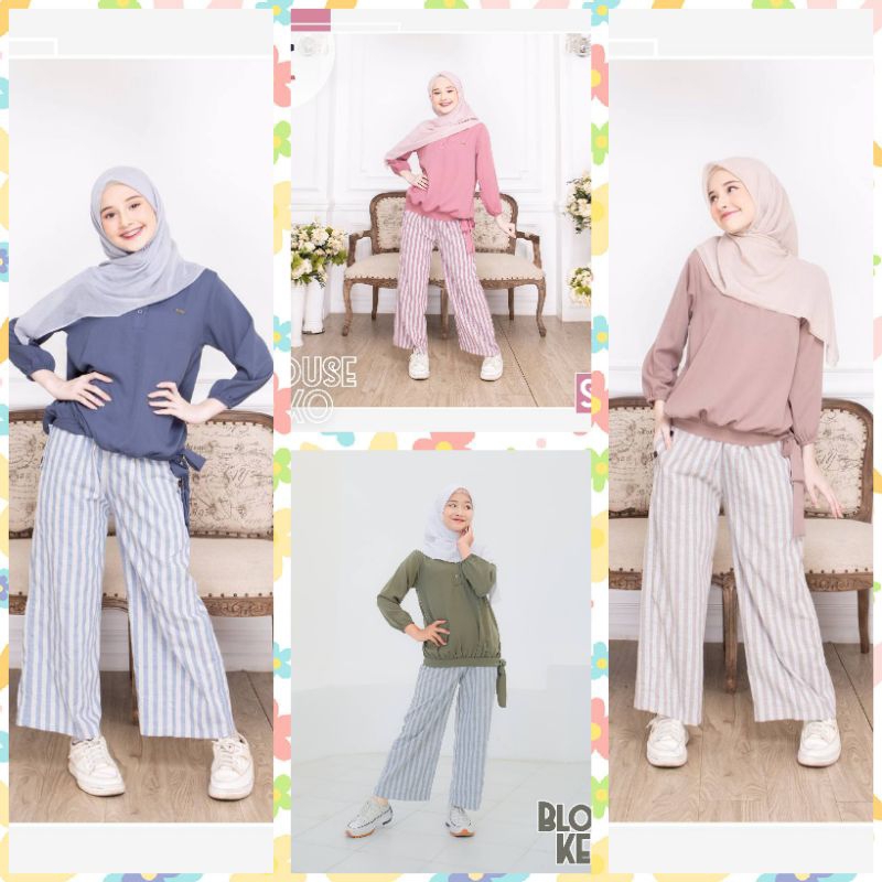 Jual SETELAN ANAK PEREMPUAN DAN REMAJA SETELAN BLOUSE KEIKO USIA 6-16 TAHUN DEWASA BILHIKMA ...