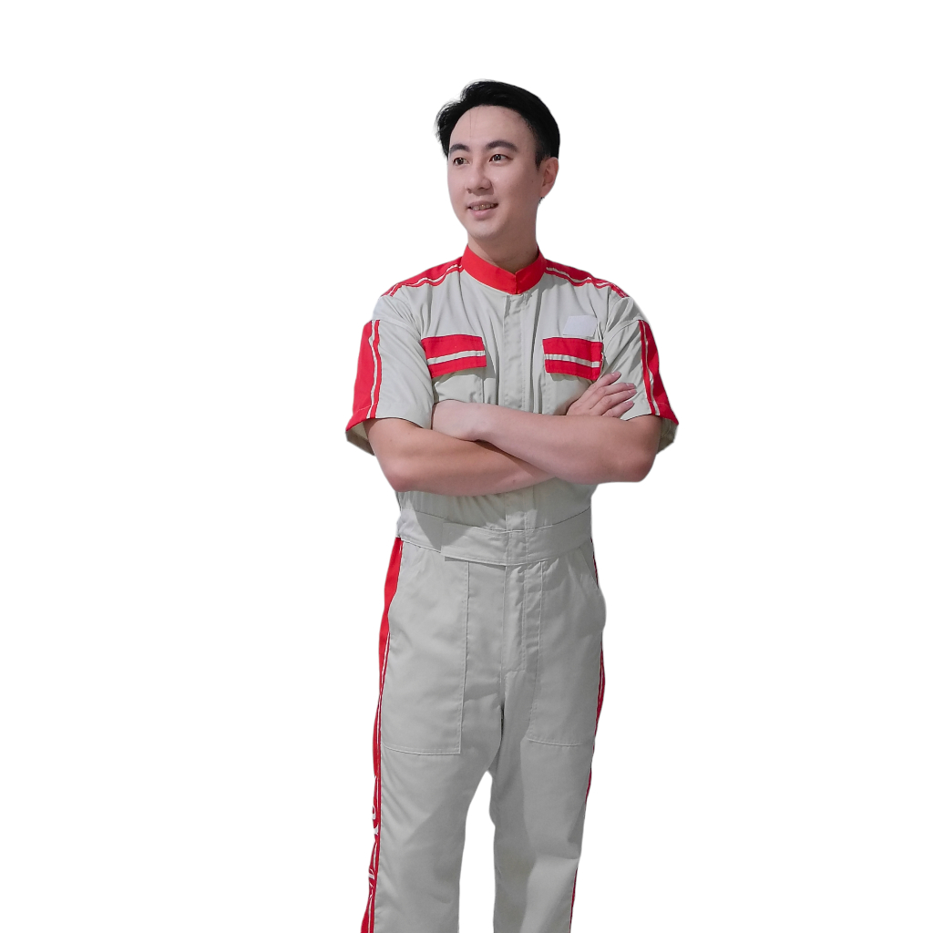 Jual Seragam wearpack bengkel Toyota pria kemeja mekanik safety keren ...