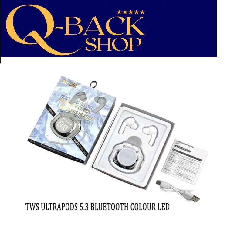 Jual TWS Ultrapods colour Led Headset Bluetooth Tahan Air | Shopee ...