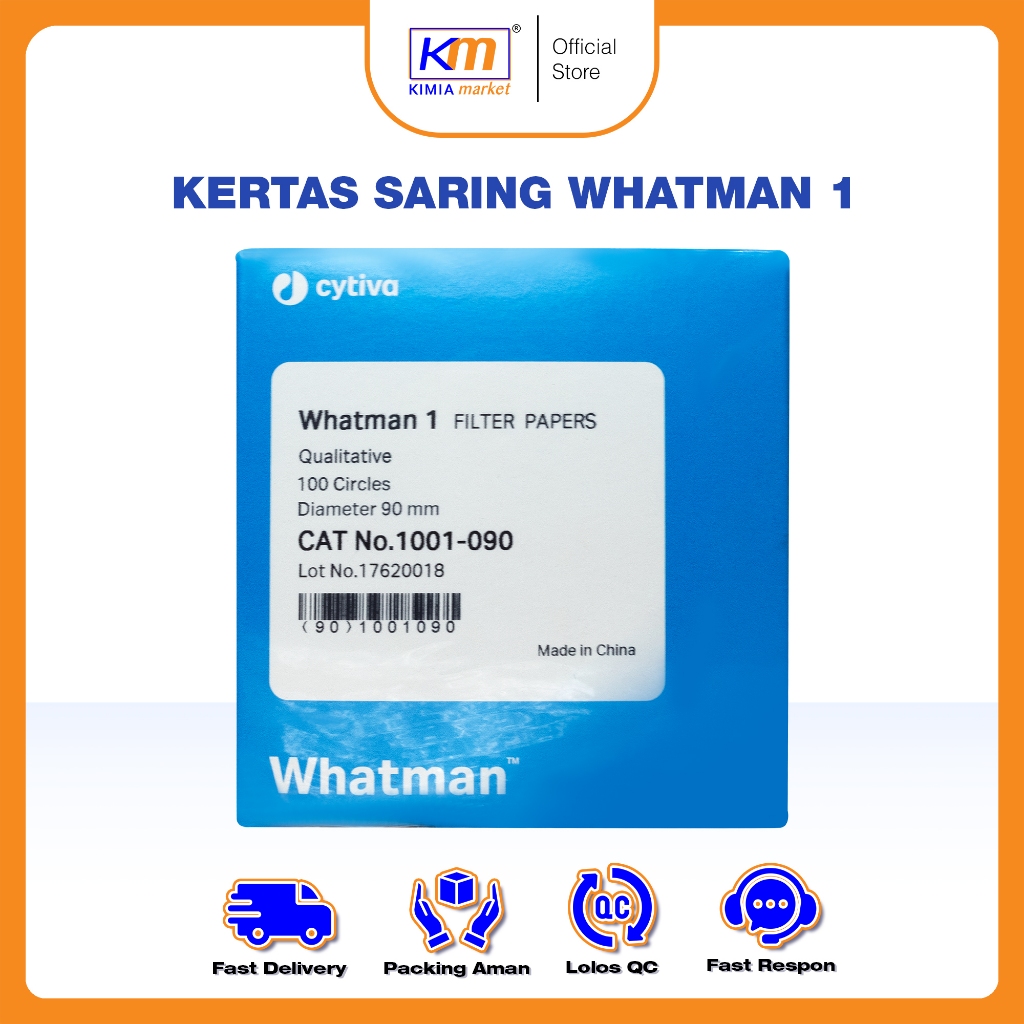 Jual Kertas saring whatman No.1 90 mm grade filter paper 1001-090 ...