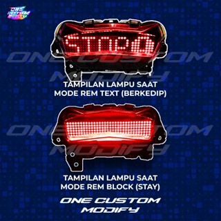 Jual Stoplamp Running Text Animasi Aerox 155 New Connected Lampu LED ...