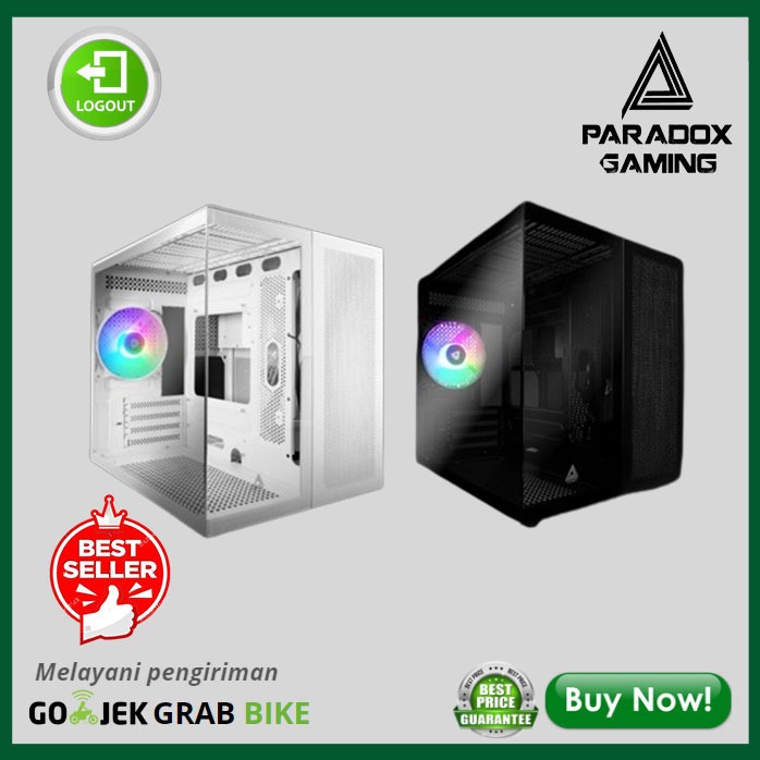 Jual Paradox Gaming Casing Rengganis Dual Chamber | m-ATX Gaming Case ...