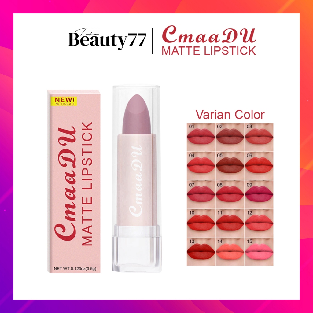 Jual CMAADU MATTE LIPSTICK WATERPROOF LONG LASTING LIPSTICK ORIGINAL ...