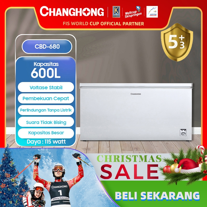 Jual Changhong Chest Freezer CBD680 Kapasitas 600 Liter (Fast Freezing ...