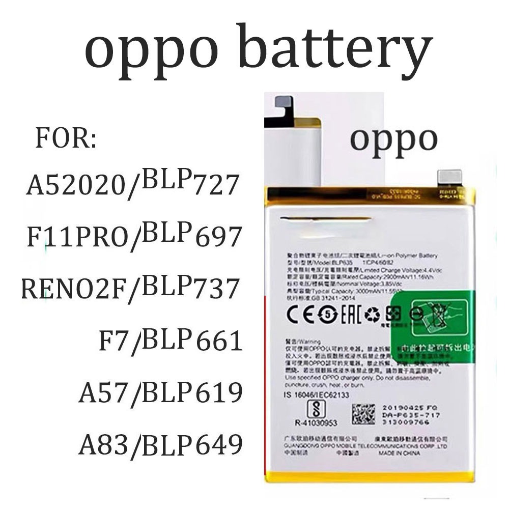 Jual Baterai Battery Ori 100% Oppo For F11 Pro/ F7/ A5 2020/ Reno 2F ...
