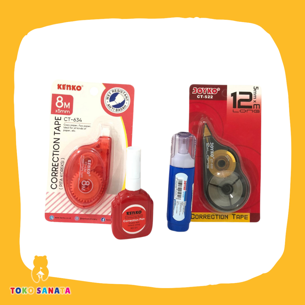 Jual TOKOSANATA - TIpex Correction Tape Cair Dan Kertas | Shopee Indonesia