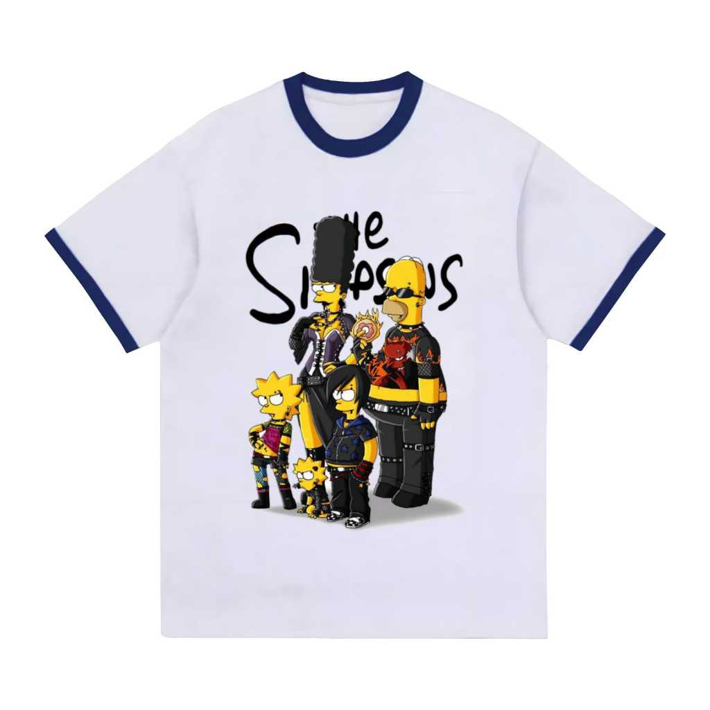 Jual Medium clothing T-Shirt Ringer the simpsons punk rock kaos distro ...