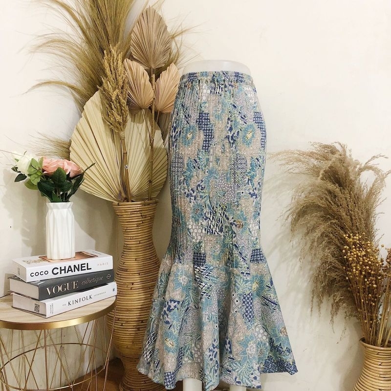 Jual Rok Duyung Plisket Batik / Rok Batik Plisket Duyung Motif MK KUACI ...