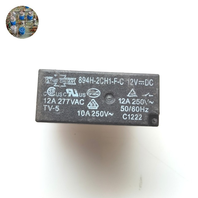 Jual RELAY SONG CHUAN 894H-2CH1-F-C Relay DPDT COil 12V Contact 12V ...