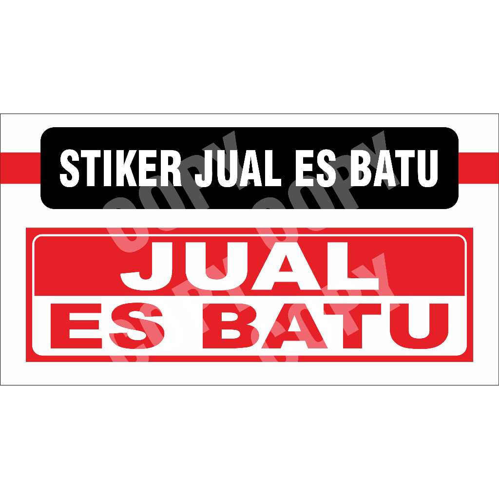 Jual STIKER JUAL ES BATU UKURAN 9X30CM | Shopee Indonesia