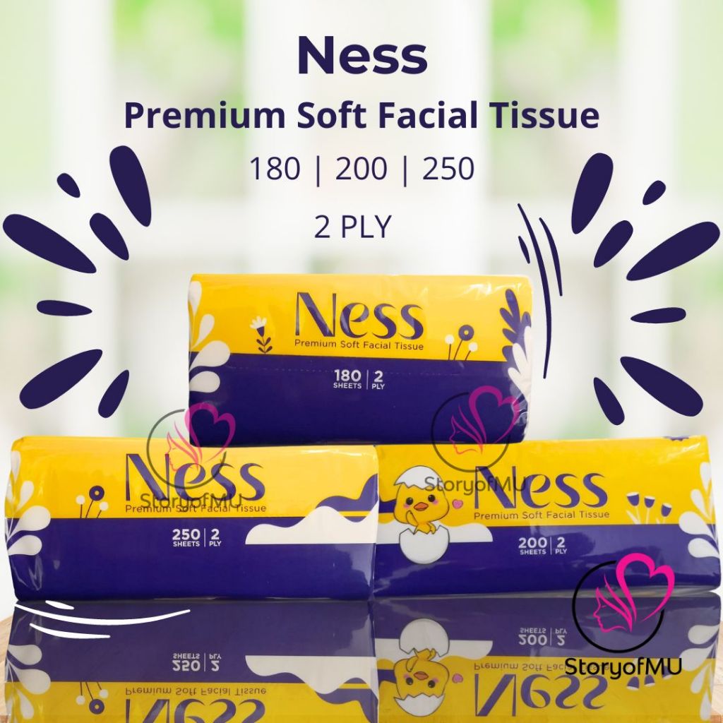 Jual NESS Facial Tissue 2Ply 180 200 250 Sheets - Tisu Wajah | Shopee Indonesia