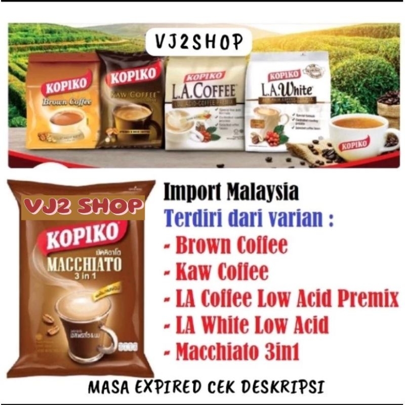 Jual Kopiko L.A Coffee Instant Kopiko Machiato/Kopiko Brown Coffee/Kopiko Low Acid | Shopee ...