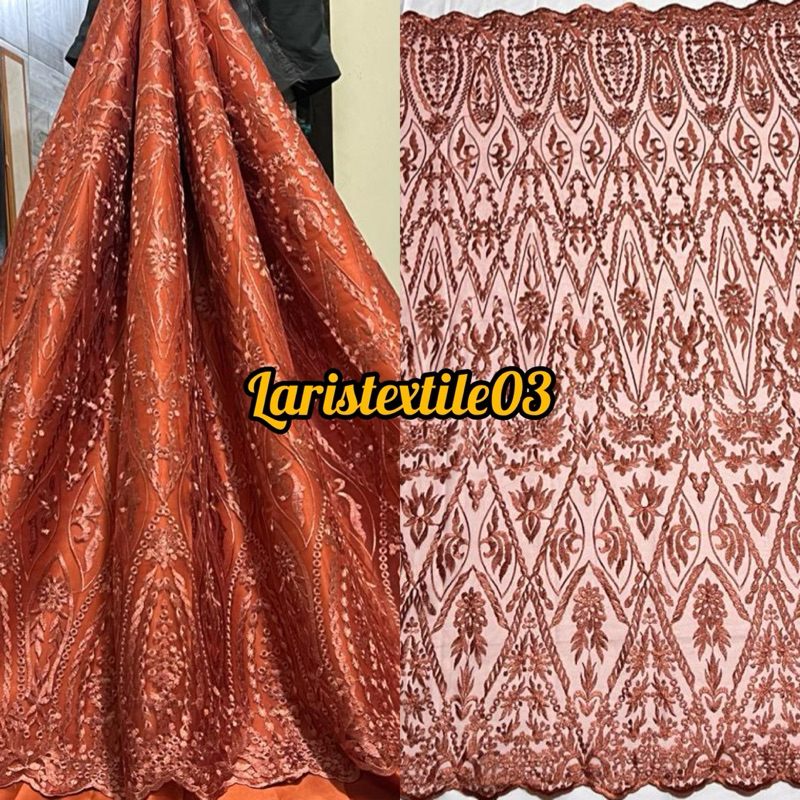 Jual Kain Tile Elisab Bordir Tebal / Tile Embroidery / Tile Sapto ...