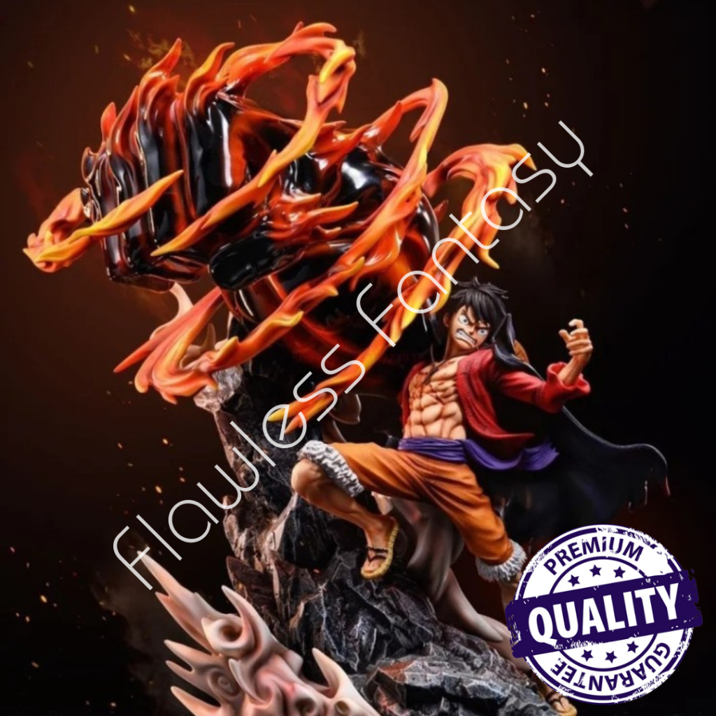 Jual One Piece Monkey D. Luffy Nika Staw Hat Tangan Api Spiral Flame ...