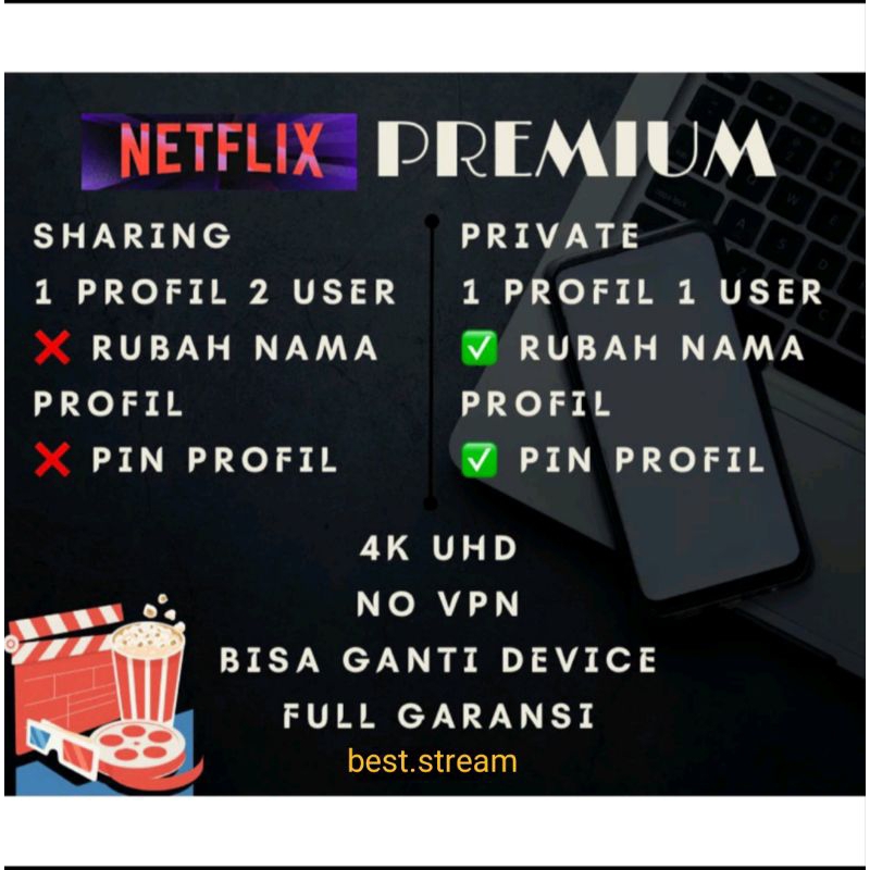 Jual NETFLX 1 & 3 BULAN ANTI HOLD TANPA VPN LEGAL BERGARANSI | Shopee Indonesia