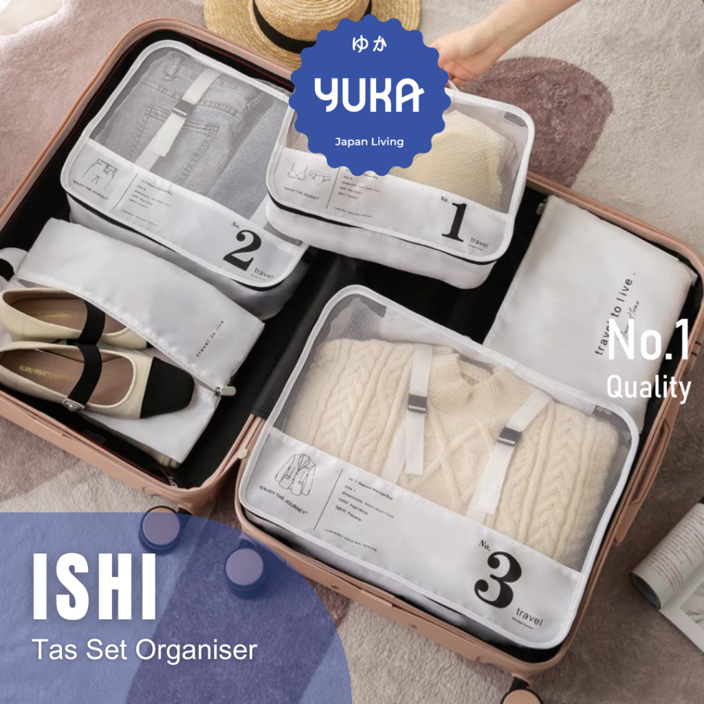 Jual 【YUKA】ISHI Kantong Simpan Koper Minimalis Penyimpanan Travel Bag ...