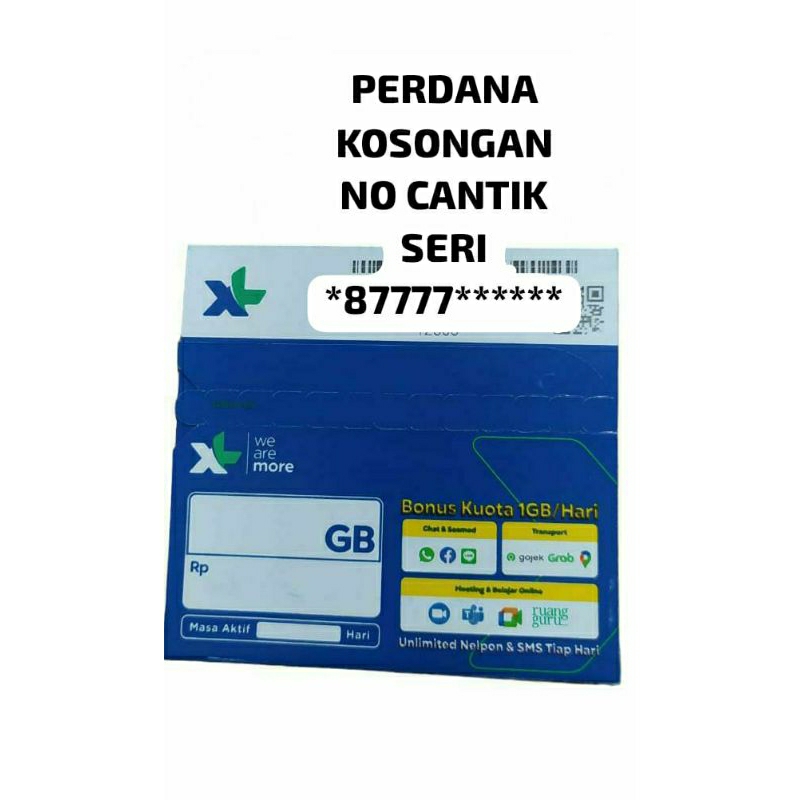 Jual Perdana Kosongan XL No cantik seri 87777 masih segel ex2026 | Shopee Indonesia