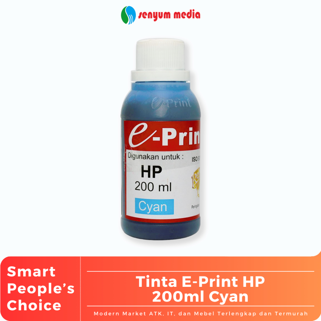 Jual Tinta E-Print HP 200ml Cyan (1 Pcs) (S:PCS) | Shopee Indonesia