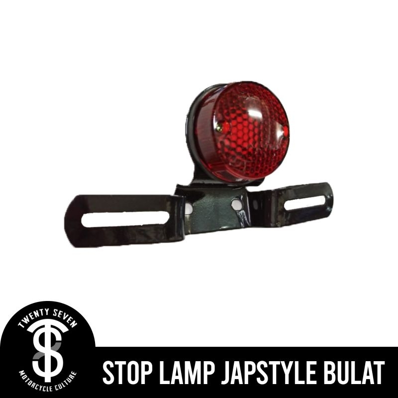 Jual Stop lamp mini / lampu belakang custom bulat + pangkon plat nomor ...