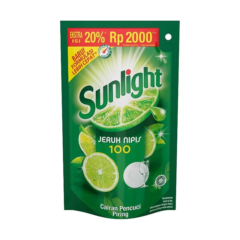 Jual SUNLIGHT Sabun Cuci Piring Cair 90 ML Jeruk Nipis Siwak Limau Refill Pouch | Shopee Indonesia