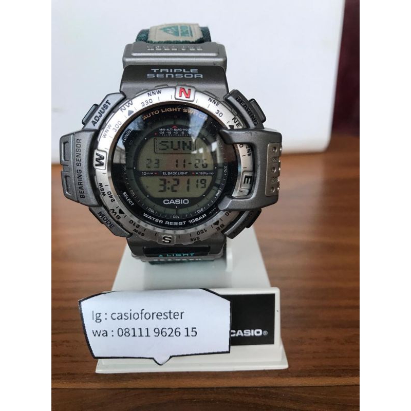 Jual Casio Pro Trek PRT 40 original sensor altimeter, compass, thermometer, barometer | Shopee ...