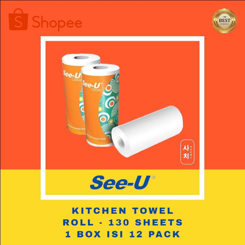 Jual TISSUE SEE U ROLL - KITCHEN TOWEL 130 SHEETS (PER ROLL) | Shopee ...