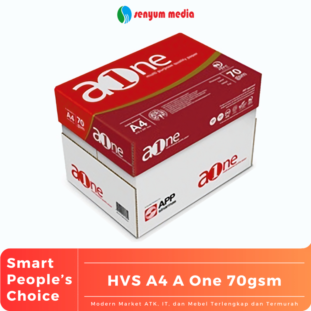 Jual HVS A4 A One 70gsm (1 Box Isi 5 Rim) (S:BOX) | Shopee Indonesia