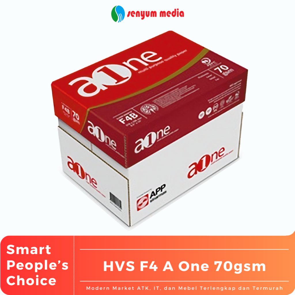 Jual HVS F4 A One 70gsm (1 Box Isi 5 Rim) (S:BOX) | Shopee Indonesia