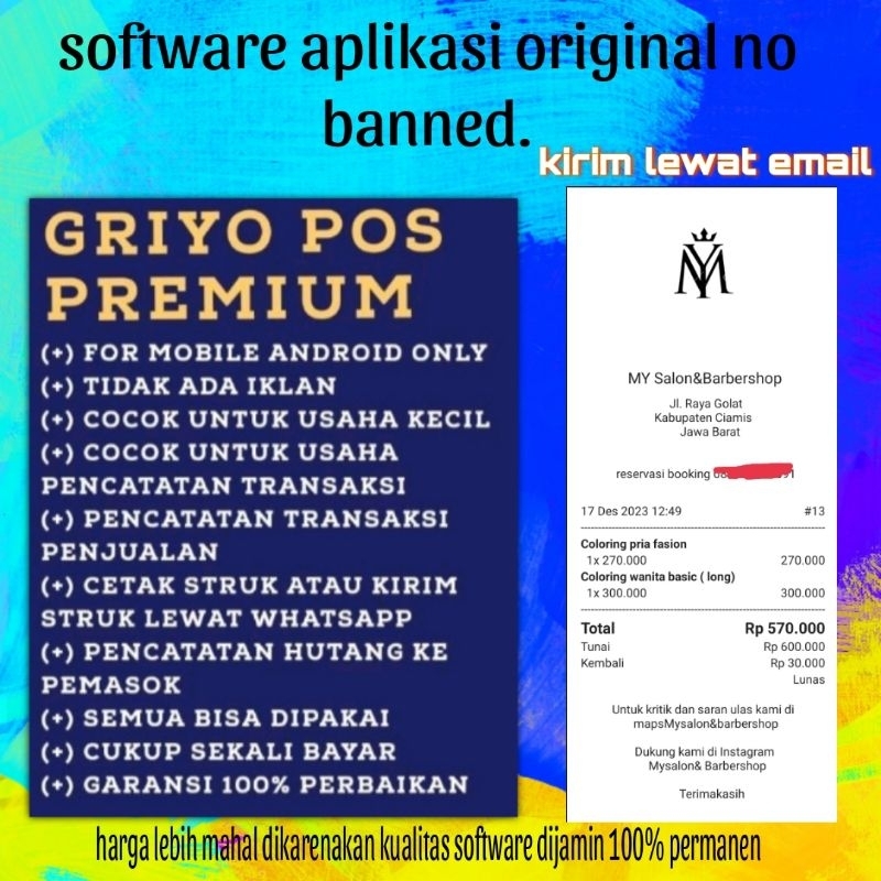 Jual aplikasi kasir griyo pos premium | Shopee Indonesia