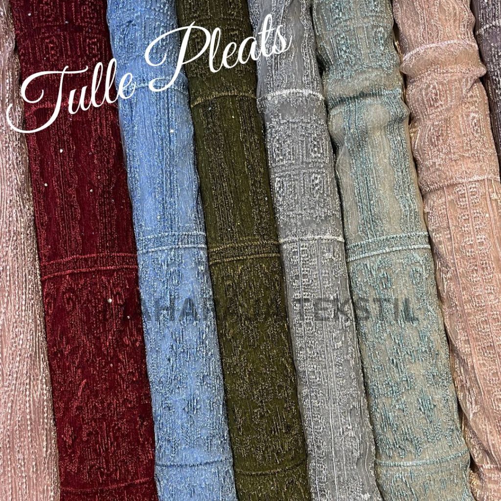 Jual Kain Tulle Brokat Exclusive Pleats / Tulle Plisket Etnic Sapto ...