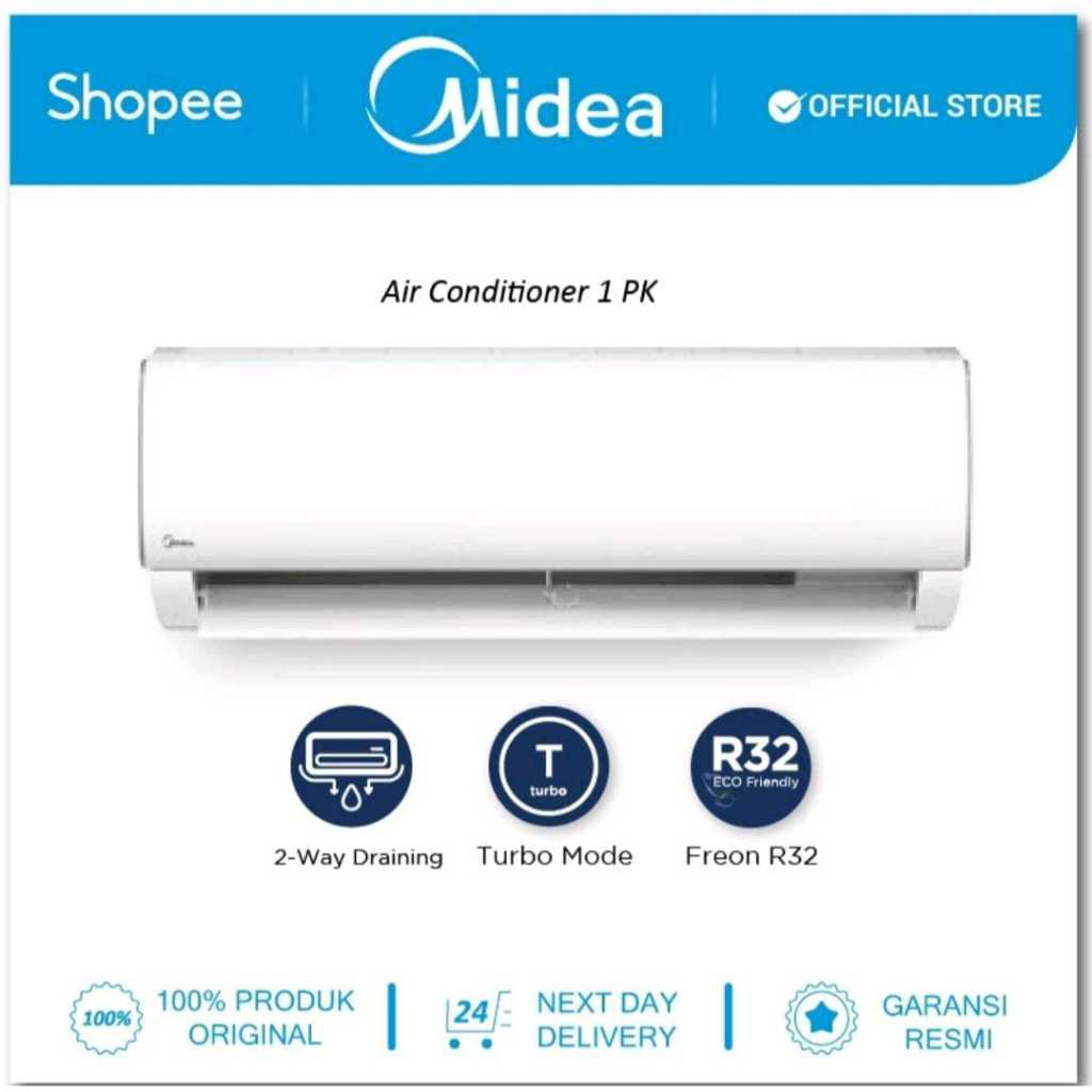 Jual Midea AC Standard 1 PK R32 Series MSAF-09CRN2 (Unit Indoor ...