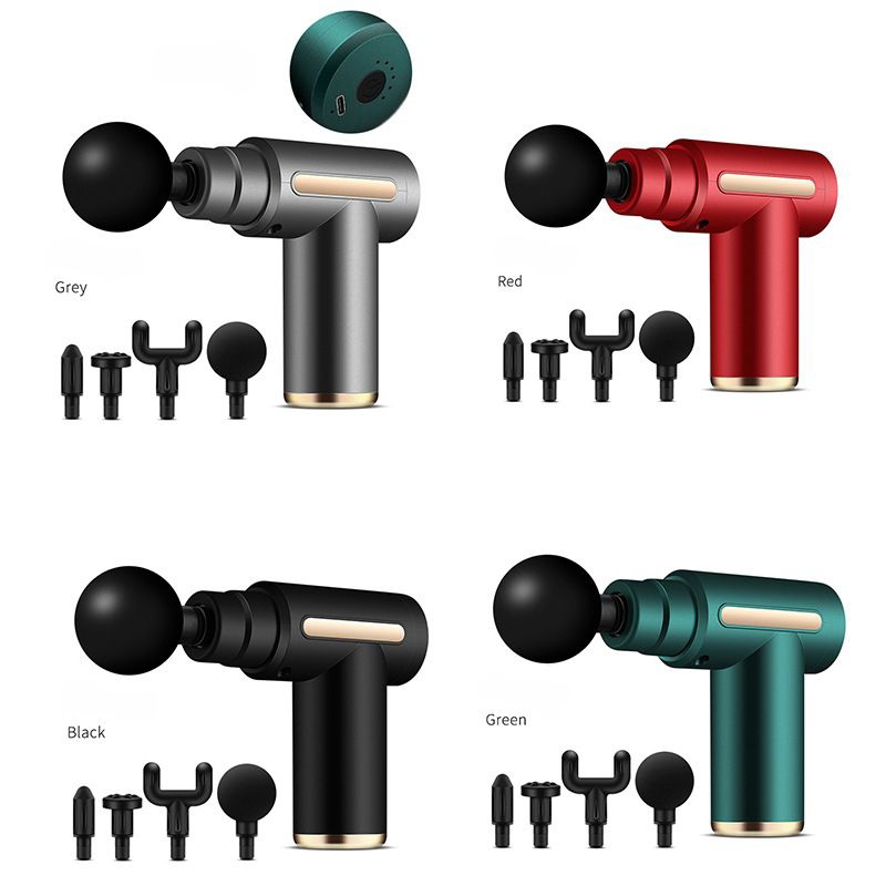 Jual Massage Gun 4 IN 1 Electric Portable USB Kabel Alat Terapi Otot ...