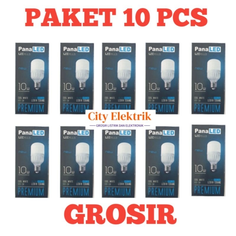 Jual Lampu Led Panaled Premium Kapsul 10 Watt ( Paket 10 pcs ) Cahaya Putih | Shopee Indonesia