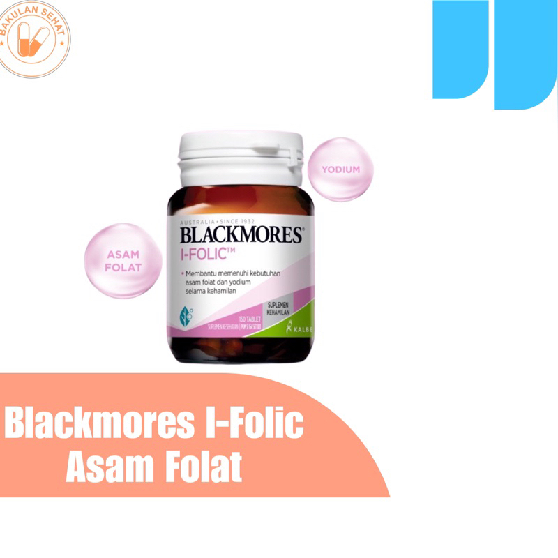 Jual Blackmores I-Folic 1 Tablet Sehari Mengandung Asam Folat & Yodium ...