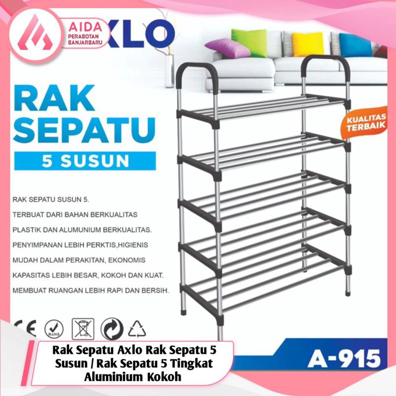 Jual Rak Sepatu Rak Sendal 5 Susun Vanstar / Rak Serbaguna Besi ...
