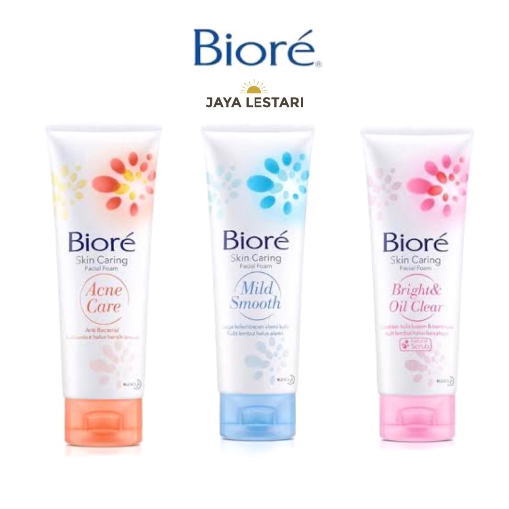 Jual Biore Skin Caring Facial Foam (100ml) (3 Varian) | Shopee Indonesia