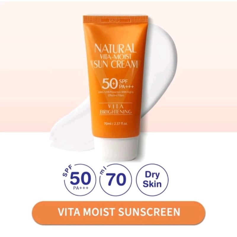 Jual Natural Vita-MoistSun Cream SPF 50+ PA+++ Vita Brightening 70ml ...