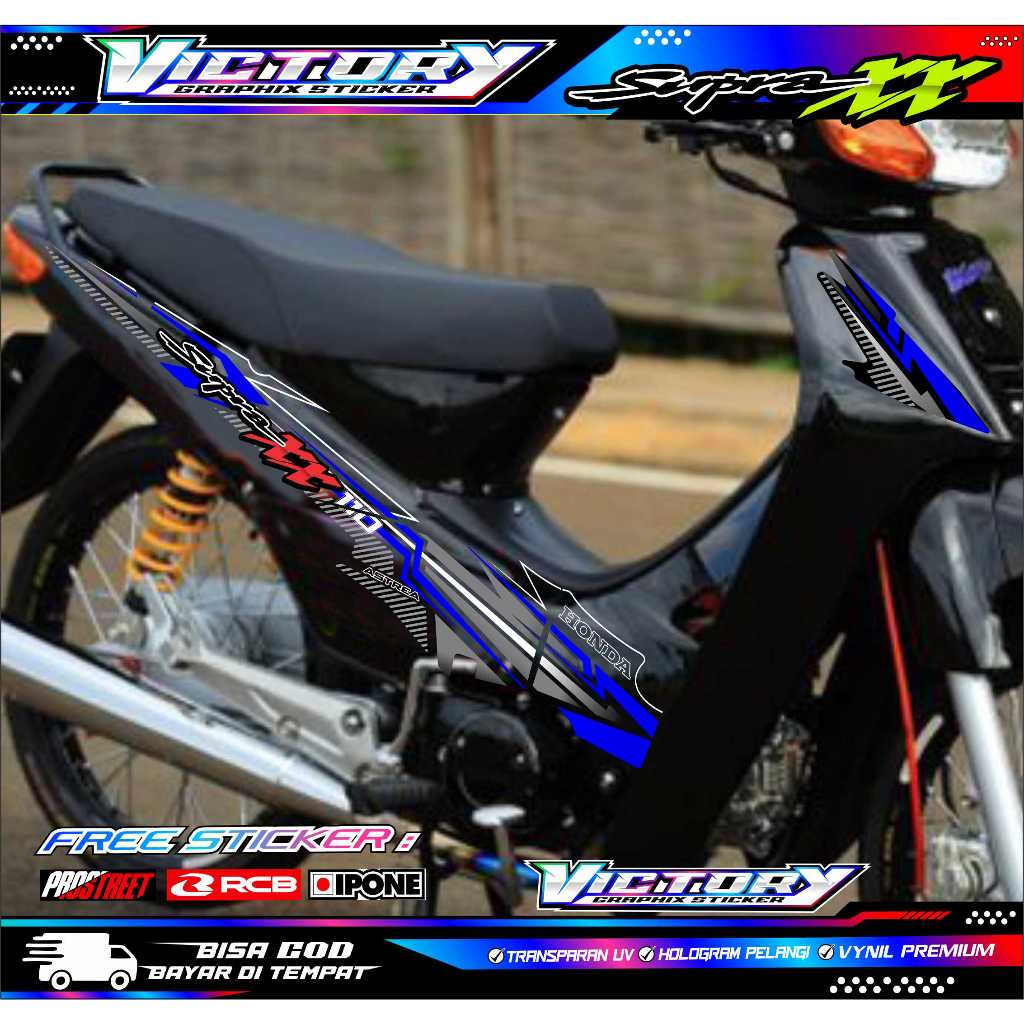 Jual STRIPING VARIASI MOTOR HONDA SUPRA XX / STICKER LIST MOTOR HONDA ...