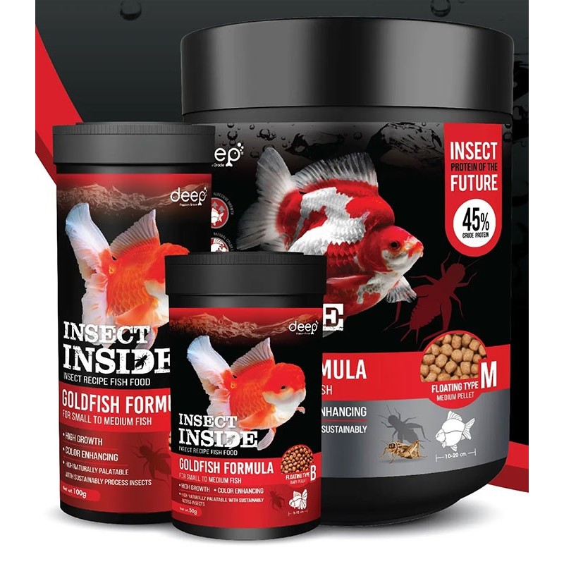 Jual Deep pelet ikan koki Goldfish Formula Insect Inside 100gr floating ...
