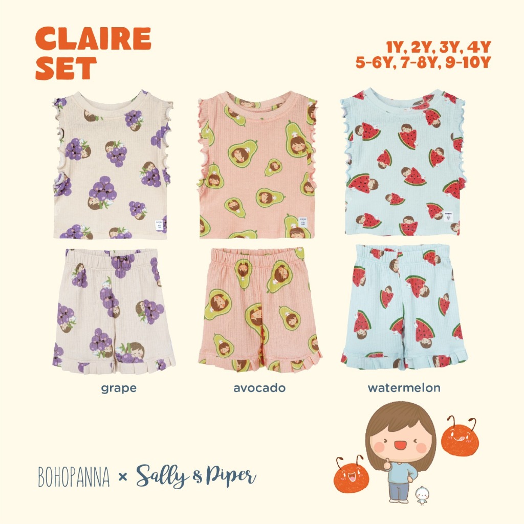 Jual BP x Sally Piper Claire Set / set anak perempuan 1-5 tahun ...