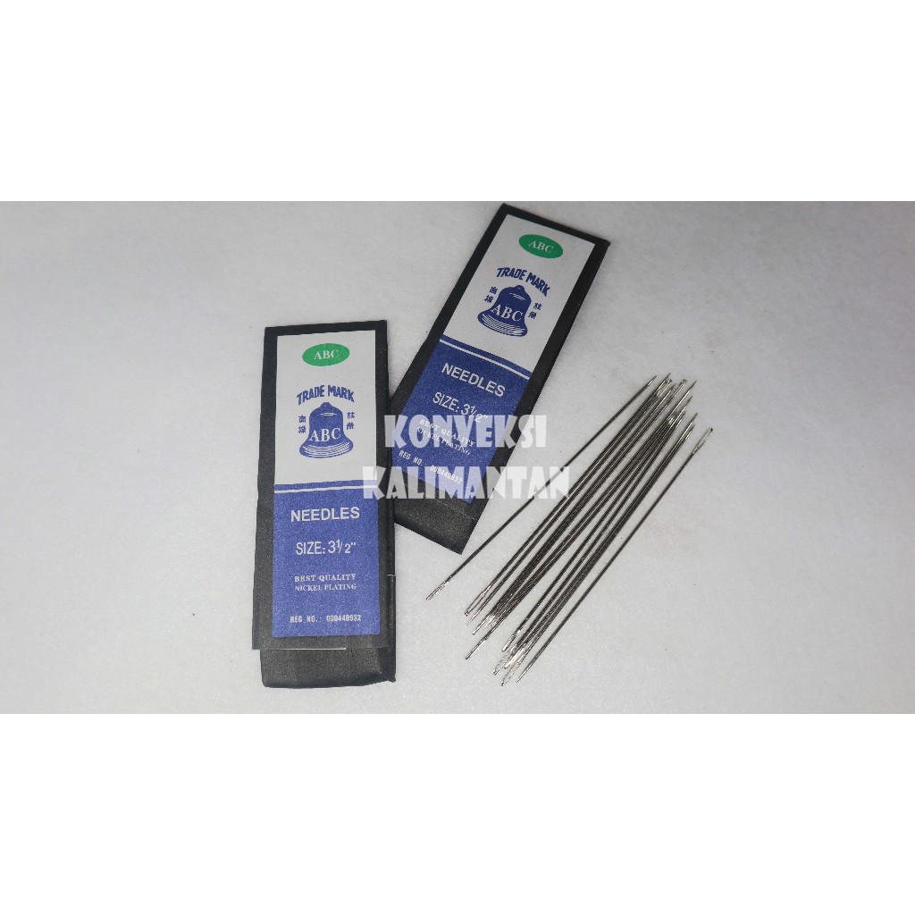 Jual Jarum Jahit Tangan Kasur Merk ABC Ukuran 3 1/2" (Per Bungkus ...