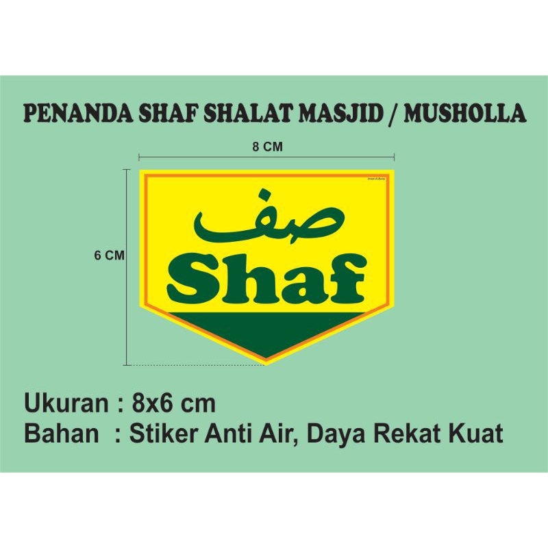 Jual Stiker Shaf Shalat Masjid / Musholla ukuran 8x6 cm | Shopee Indonesia