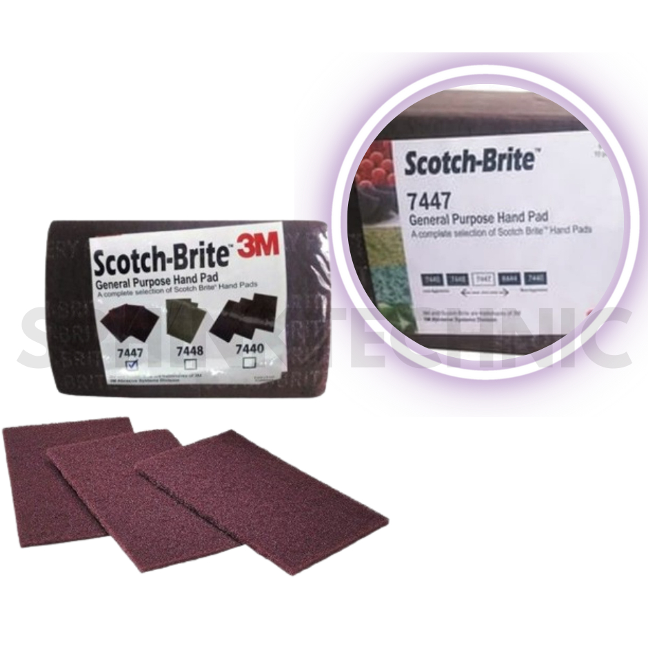 Jual Scotch Brite 3M 7447 Red / Merah Maroon 10 Pcs ORIGINAL | Shopee ...