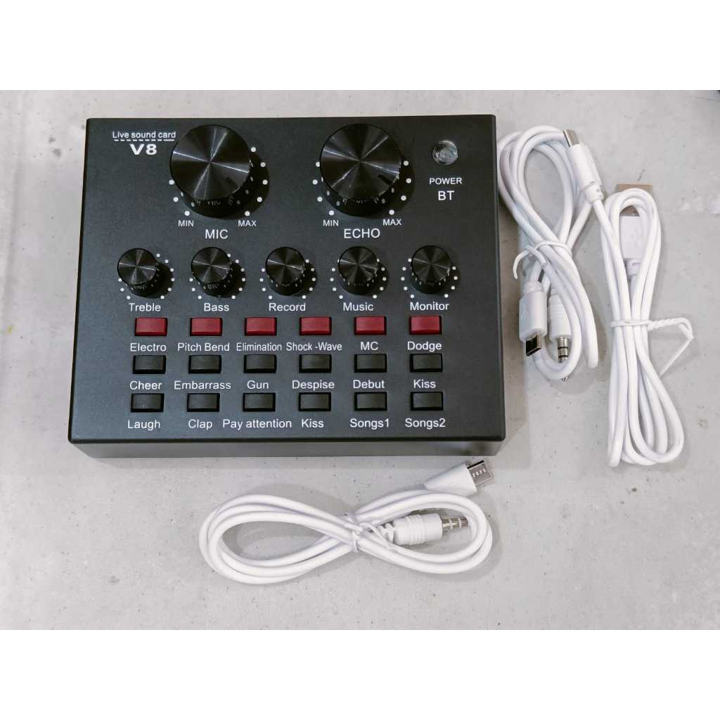 Jual SOUND CARD V8 /SINGING LIVE SOUND CARD | Shopee Indonesia