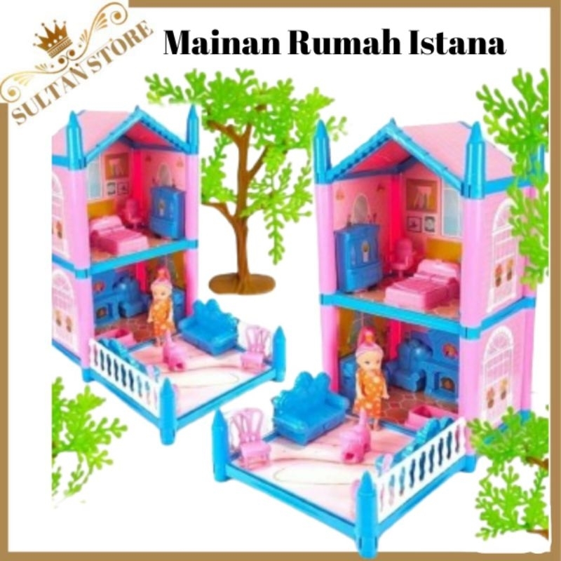 Jual Mainan anak perempuan dream house rumah barbie istana SS1655 ...