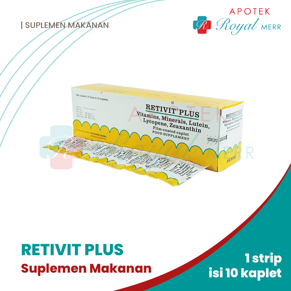Jual RETIVIT PLUS STRIP ISI 10 KAPLET Memelihara Kesehatan Fungsi Mata ...