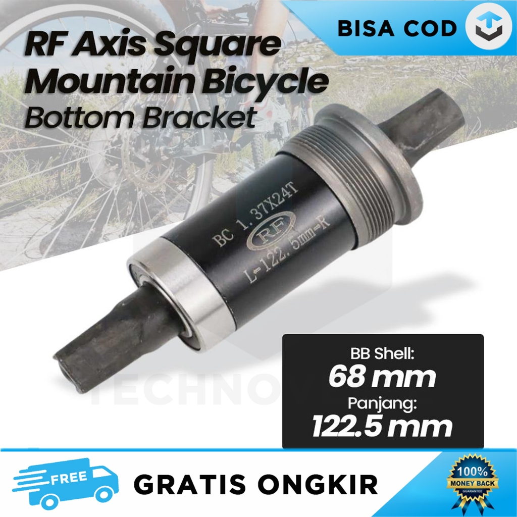 Jual SPAREPART SEPEDA BOTTOM BRACKET AXIS SQUARE SEPEDA GUNUNG 68MM 122 ...