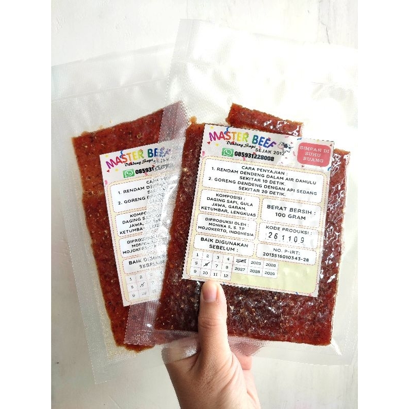 Jual JATIM Master Beef Dendeng Sapi 100 gram Kemasan Vakum | Shopee ...