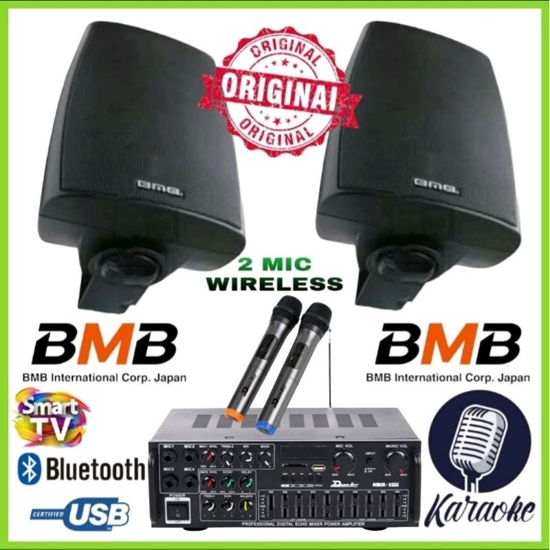 Jual Paket Karaoke Speaker BMB KG-511 - Ampli Mixer Dusenberg - 2 Mic ...